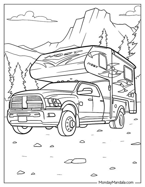 20 Camper And Rv Coloring Pages Free Printables