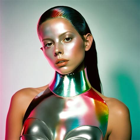Premium Ai Image Generative Ai Fashionable Woman Colorful Extravagant