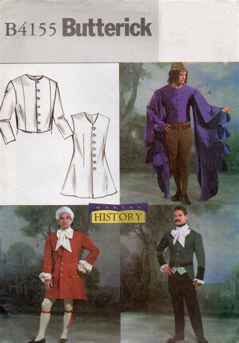 Mens Hisorical Jacket Vest Sewing Pattern Upick Sm Or Lxl Butterick