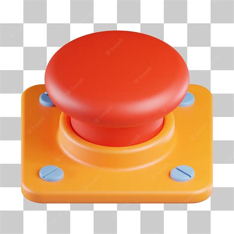 Premium Psd Alert Button 3d Icon