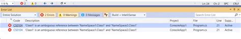 C Error Cs0104 Reference Is An Ambiguous Reference Between