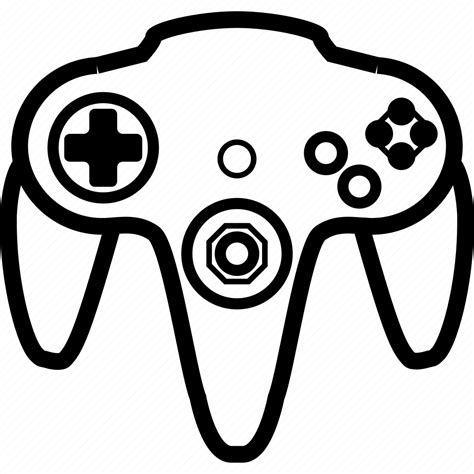 Classic Console Controller Game N64 Nintendo Icon Download On