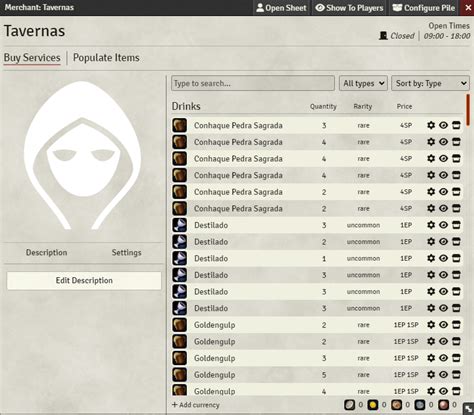 Bug Dandd5e Not List Service Itens In Populate · Issue 374