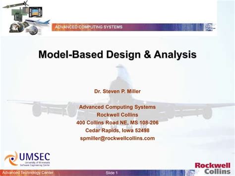 Model Based Design And Analysis Ppt Aviation Industry Industries