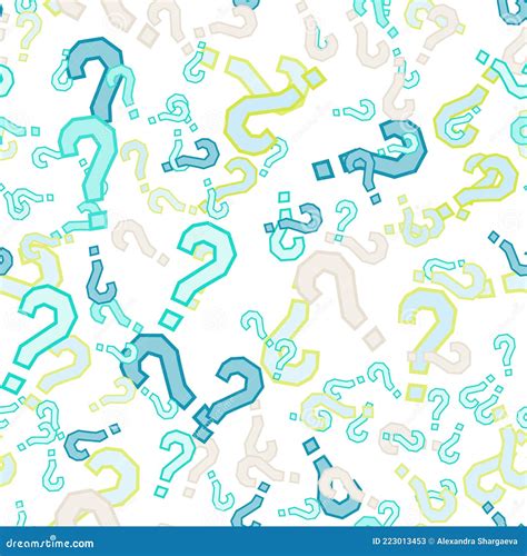 Quiz Seamless Pattern Question Marks Doubt Faq Stock Vector Illustration Of Graphic