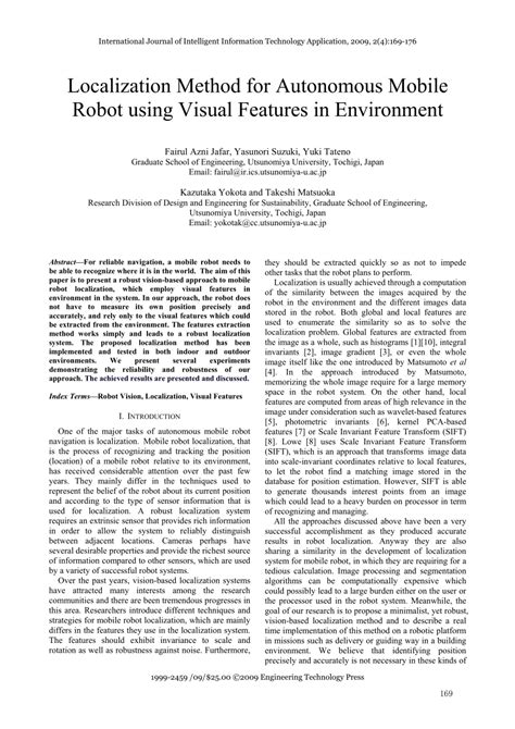 pdf localization method for autonomous mobile robot using visual