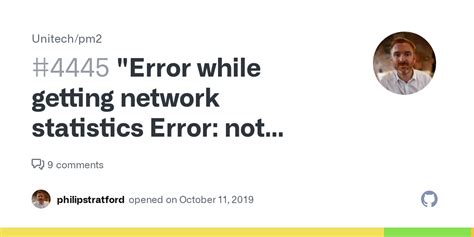 Error While Getting Network Statistics Error Not Supported · Issue
