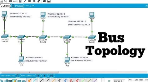 create bus topology using 20 devices in cisco packet tracer