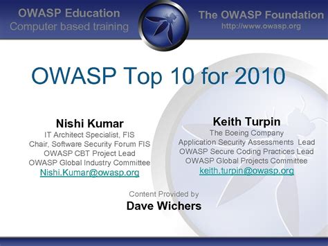 Owasp Education The Owasp Foundation Computer Based Training