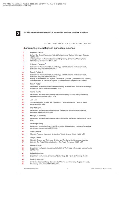 Pdf Long Range Interactions In Nanoscale Science