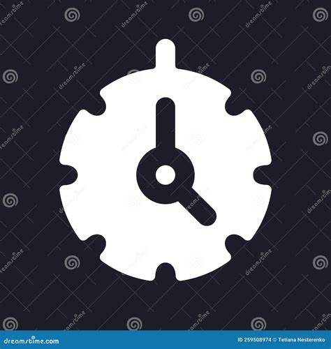 Stopwatch Dark Mode Glyph Ui Icon Stock Vector Illustration Of Concept Sport 259508974