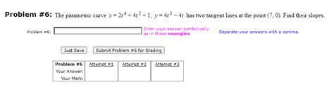 Solved Problem The Parametric Curve Chegg