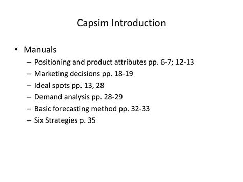 Ppt Capsim Introduction Powerpoint Presentation Free Download Id 226883