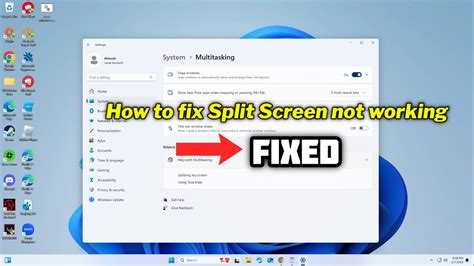 FIXED Split Screen Not Working In Windows YouTube