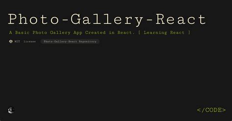 Github Praashoo Photo Gallery React A Basic Photo Gallery App Created In React Learning