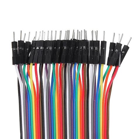 5x 40 Pin Dupont Wire Jumper Cable 20cm 2 54mm Male To Female 1p 1p For Arduino