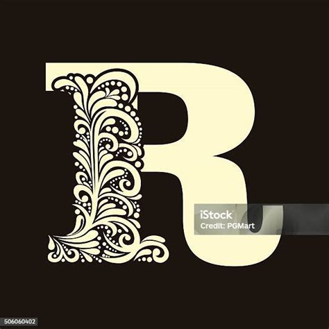 우아하다 대문자 R 스타일 바로크 0명에 대한 스톡 벡터 아트 및 기타 이미지 0명 고대의 고풍스런 Istock