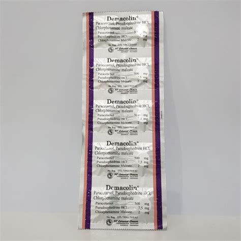 Jual Demacolin Tablet Tab 10s 10tablet 10tab 10 Tab Tablet Obat Demam Flu Pilek Strip
