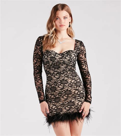 Long Sleeve Formal Mini Dresses And Windsor