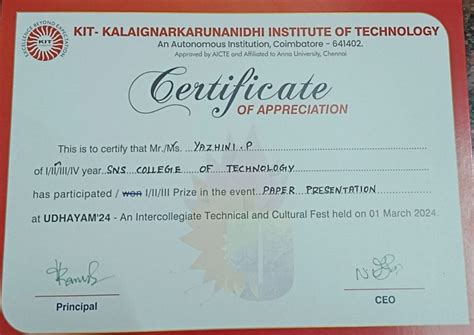 Yazhiniयालीनी P On Linkedin Snsinstitutions Snsdesignthinkers Snsct