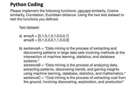 Solved Python Coding Please Implement The Following Chegg Com