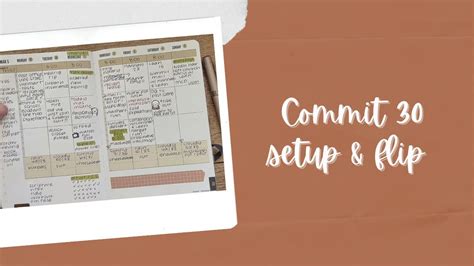 Commit 30 Planner Setup And Flip Youtube