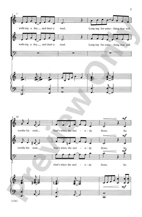 melody flow 3 part mixed choral octavo jerry estes digital sheet