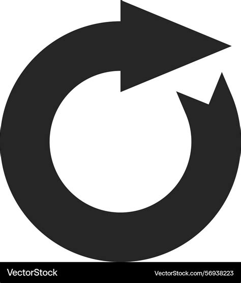 Continuous Circular Arrow Rotating Clockwise Vector Image