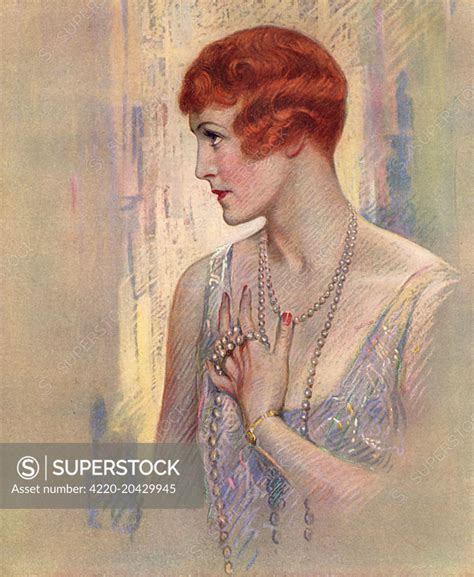Lovely Colour Illustration Of The Actress Fay Compton Who At The Time Was Leaving The Uk To