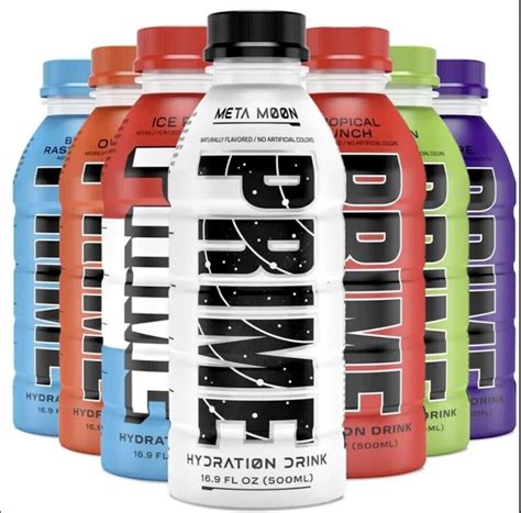 Prime Hydration Energy Drink Blue Raspberry Tropical 500ml Ksi Logan