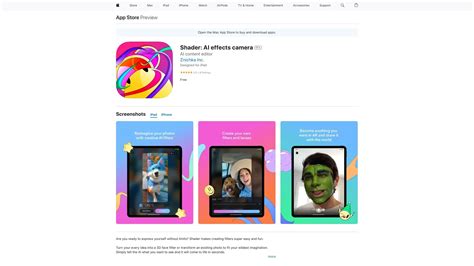 Shader Ai Effects Camera Create Real Time Ar Filters With Ai Creatiai