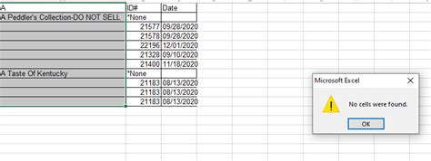 Tại Sao Mình Find Special Blanks Nhưng Không được Excel Báo No Cells