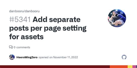 Add Separate Posts Per Page Setting For Assets · Issue 5341 · Danbooru