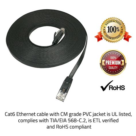 Кабель RJ45 Ethernet CAT 6, Lnyuelec, 250 МГц, 1000 Мбит/с, плоский ...