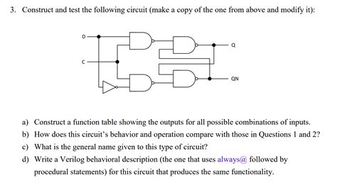 Solved Construct And Test The Following Circuit Make A Chegg Com