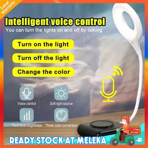 LED USB Night Light PIR Motion Sensor Light Smart Voice Lamp Dimmable Three Color Study Table