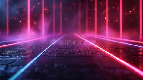 Dark Room With Red And Blue Lights Stock Illustration Illustration Of Chilling Space 312164318