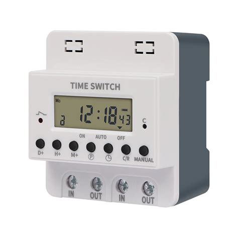 60a 220v Digital Electronic Timer Switch Weekly Programmable Timing Control Time Controller