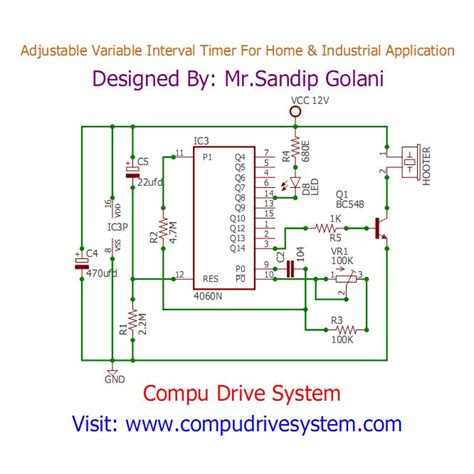 Variable Interval Timer Are Very Important Circuit From Home To Industry I Have Used Cd4060 Ic