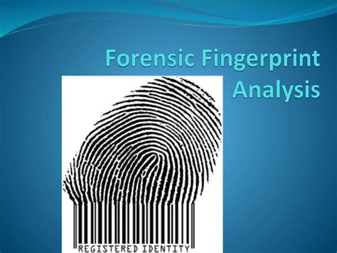 Forensic Fingerprint Analysis