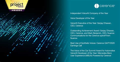 Cerence Inc On Linkedin Conversationalai Voice Cerence Projectvoice Wearecerence