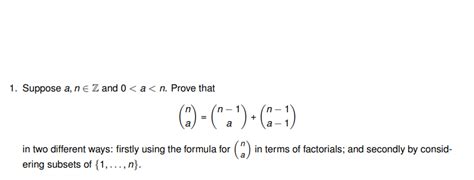 Solved 1 Suppose A NZ And 0 Chegg Com