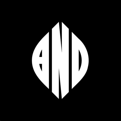 Bnd Circle Letter Logo Design With Circle And Ellipse Shape Bnd
