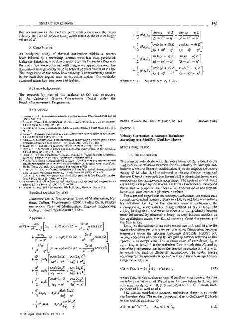 (PDF) Velocity Correlation in Isotropic Turbulence According to a Modified Obukhov Theory | Iver ...