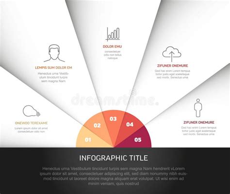 Vector Multipurpose Light Fan Infographic With Five Elements Template Stock Vector