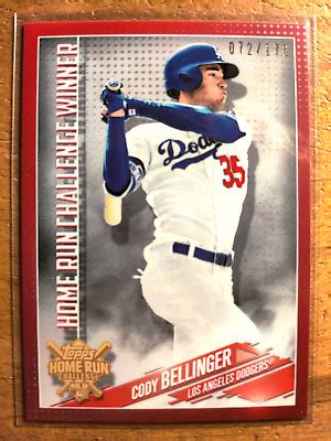 Cody Bellinger 2019 Topps Home Run Challenge Hrc 32 Red 72176 Dodgers Cubs Ebay