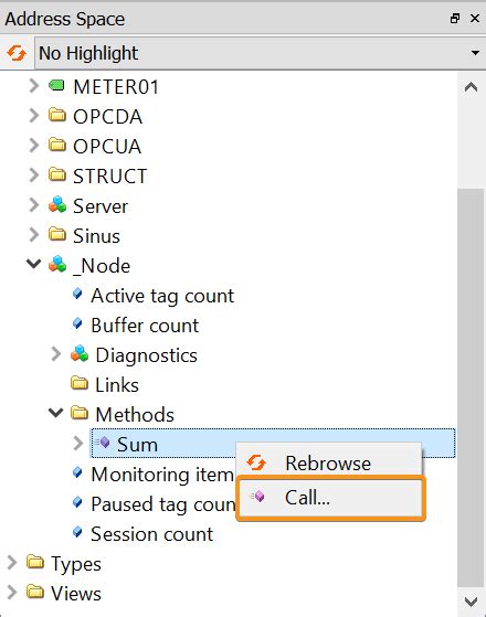 OPC UA Server Address Space N Uron KB V