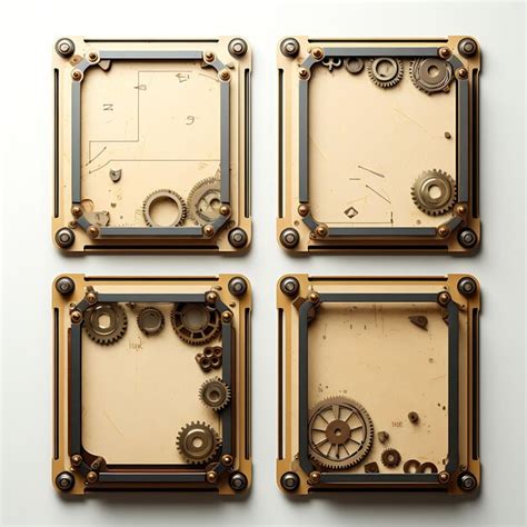 Premium Ai Image Frame Of Recycled Chipboard Paper With Sturdy Chipboard Texture Indus 2d Flat