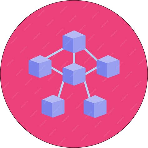 Premium Vector Blockchain Vector Illustration Style