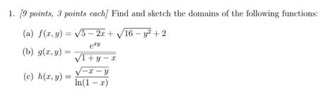 solved 1 [9 points 3 points each] find and sketch the